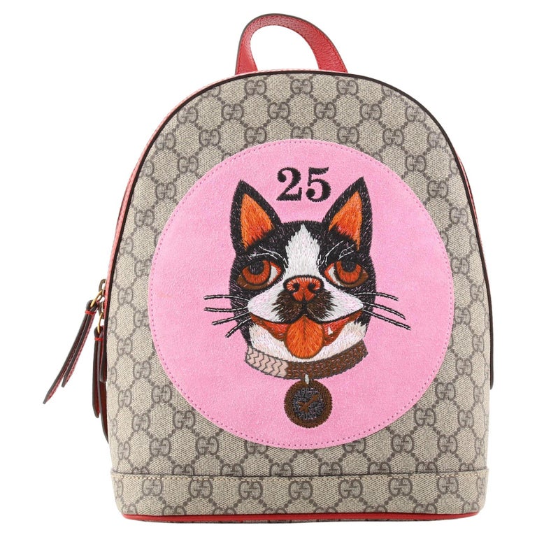 Gucci Zip Around Backpack Printed GG Coated Canvas Small For Sale at ...