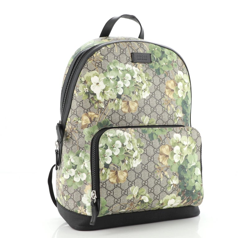 Gucci Zip Pocket Backpack Blooms Print GG Coated Canvas Medium For Sale ...