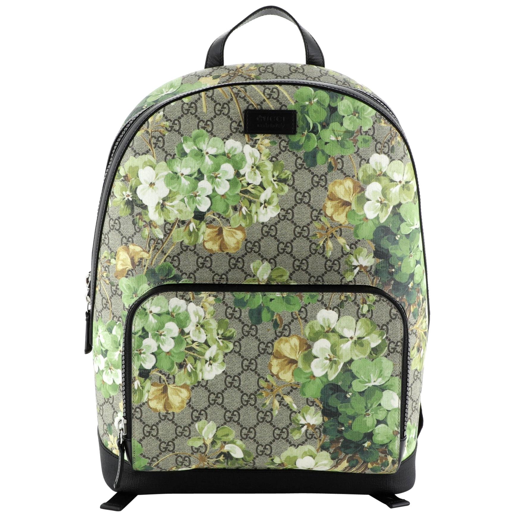 Gucci Zip Pocket Backpack Blooms Print GG Coated Canvas Medium at 1stDibs
