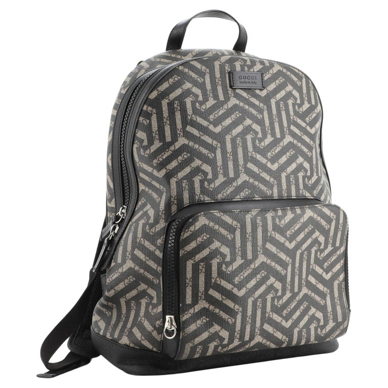 Gucci Zip Pocket Backpack Caleido GG Coated Canvas Medium at 1stDibs