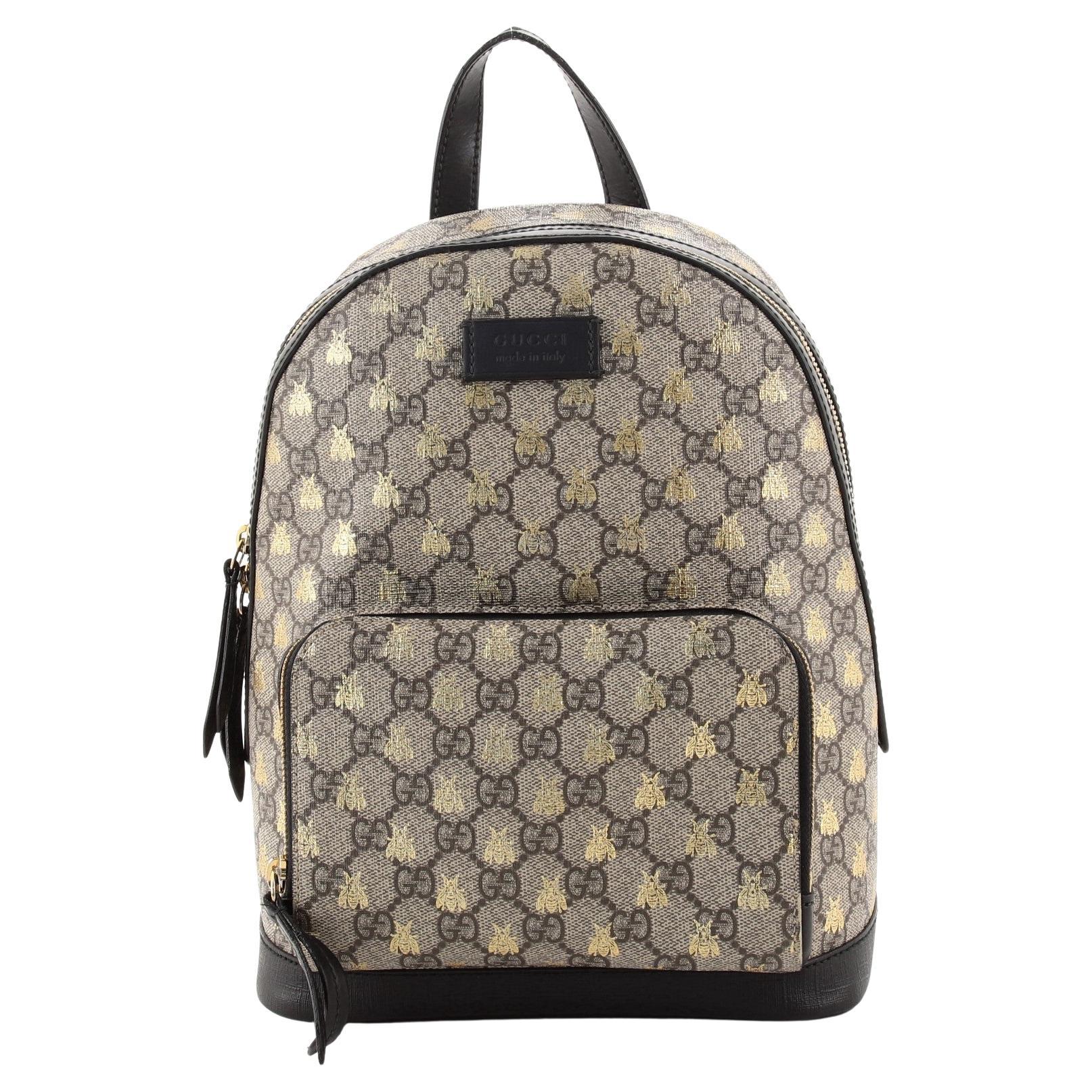Gucci Courrier Soft Backpack GG Coated Canvas with Applique Large at ...