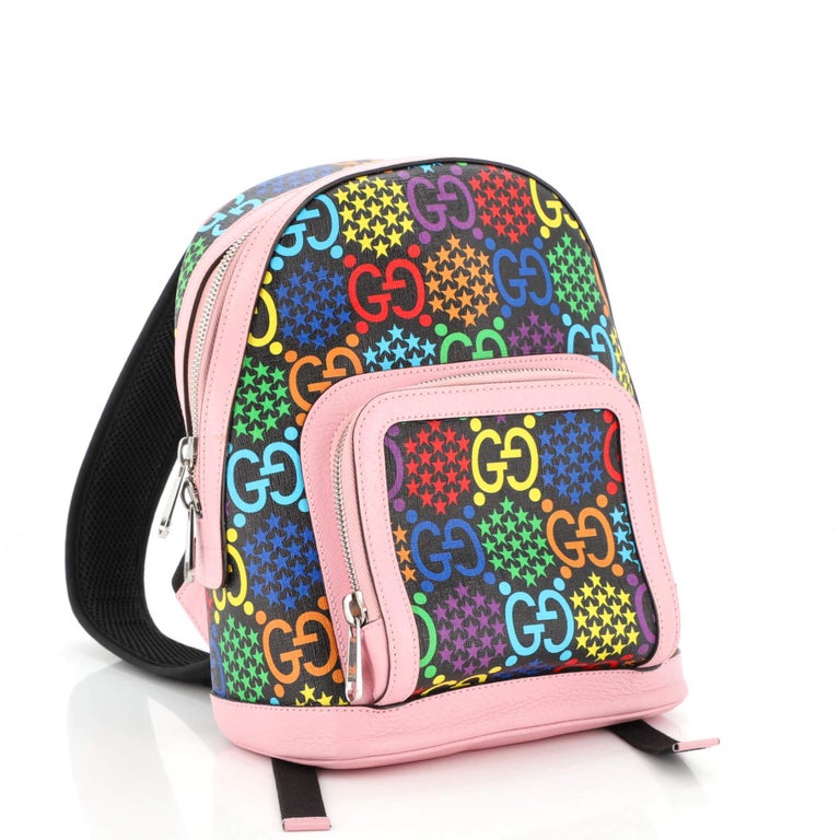 Gucci Zip Pocket Backpack Psychedelic Print GG Coated Canvas Small For ...