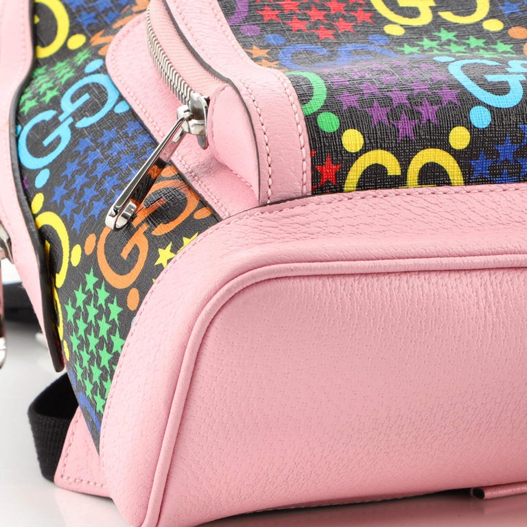 Gucci Zip Pocket Backpack Psychedelic Print GG Coated Canvas Small For ...