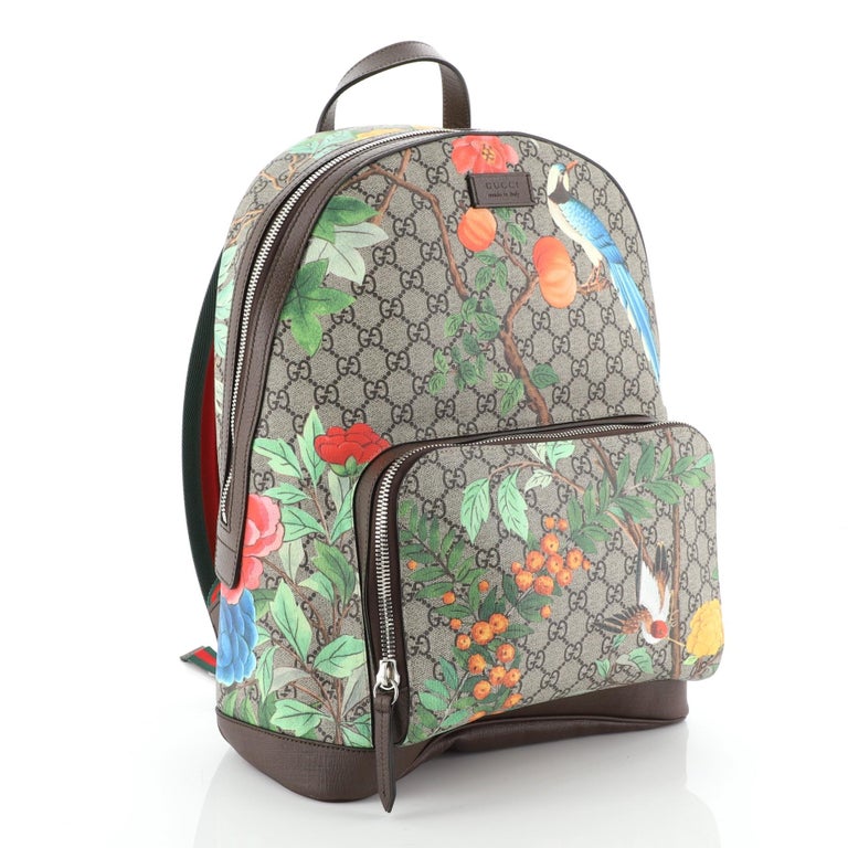 Gucci Zip Pocket Backpack Tian Print GG Coated Canvas Medium at 1stDibs ...