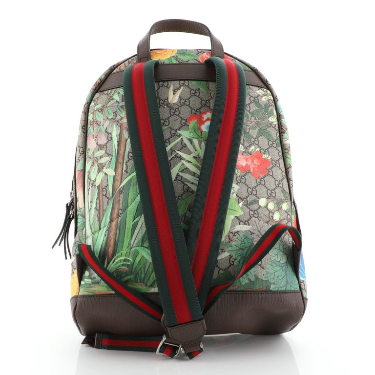Gucci Zip Pocket Backpack Tian Print GG Coated Canvas Medium at 1stDibs ...
