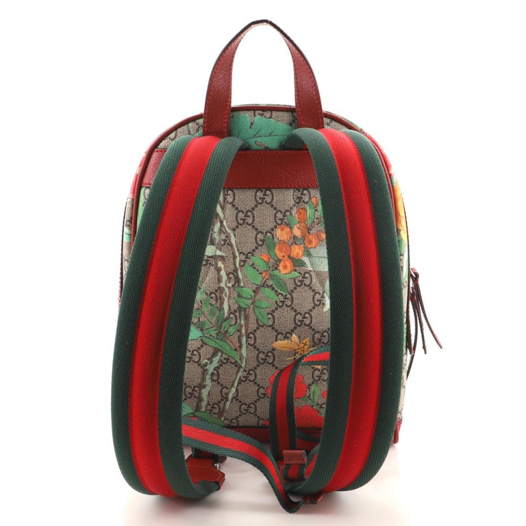 Gucci Zip Pocket Backpack Tian Print GG Coated Canvas Small at 1stDibs