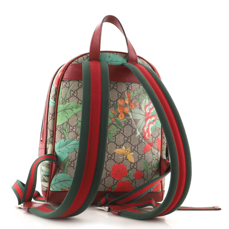 Gucci Zip Pocket Backpack Tian Print GG Coated Canvas Small at 1stDibs
