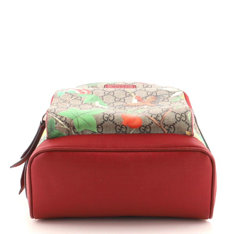Gucci Zip Pocket Backpack Tian Print GG Coated Canvas Small at 1stDibs
