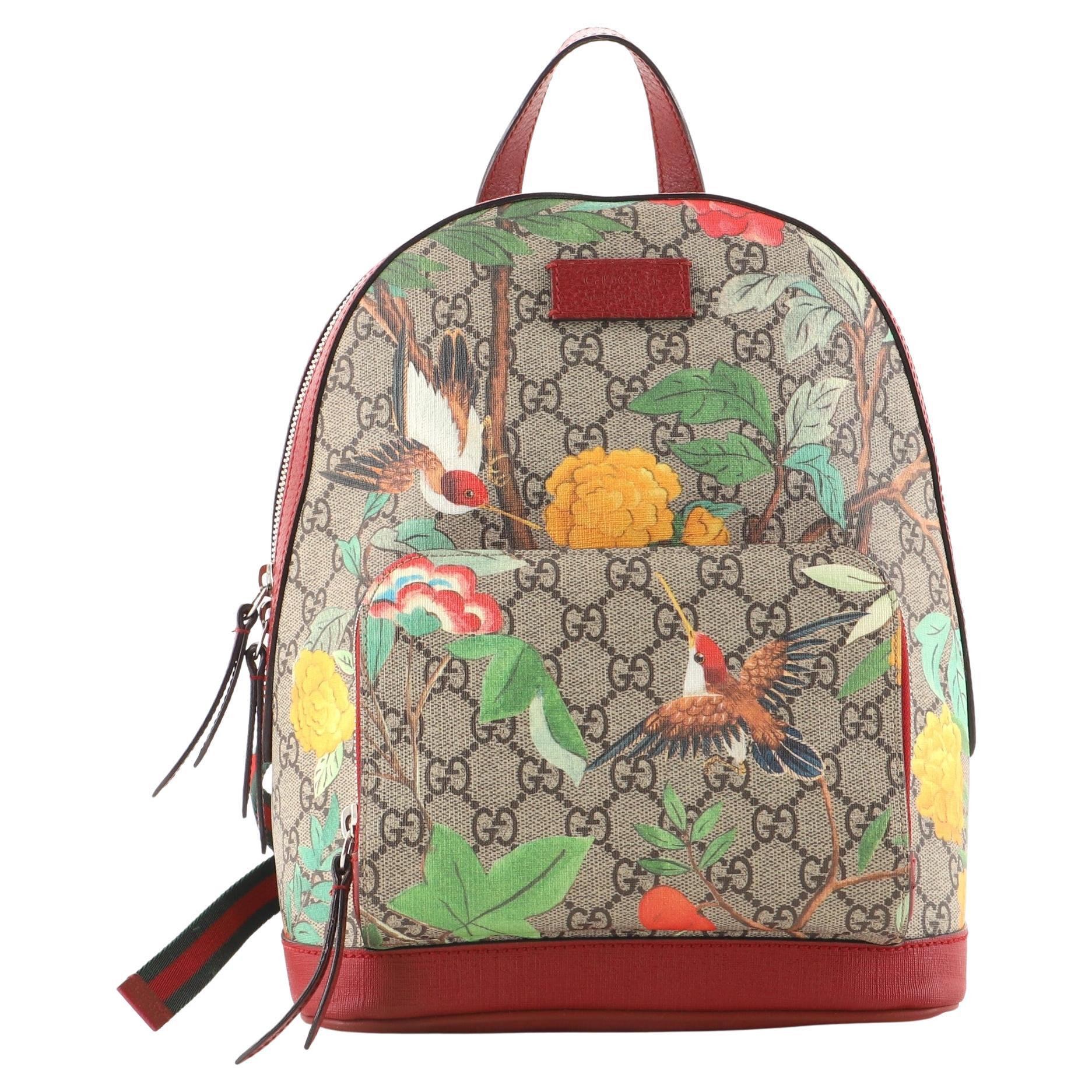 Gucci Zip Pocket Backpack Blooms Print GG Coated Canvas Medium For Sale ...