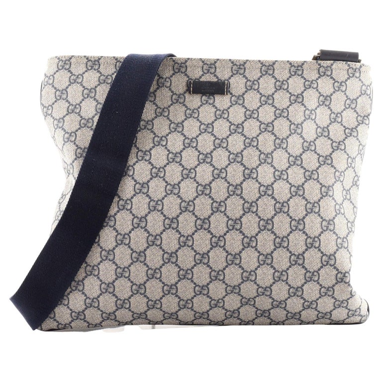 Gucci Zip Top Messenger Bag GG Coated Canvas Large For Sale at 1stDibs