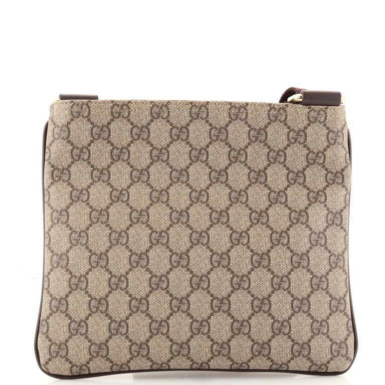 Gucci Zip Top Messenger Bag GG Coated Canvas Small For Sale at 1stDibs