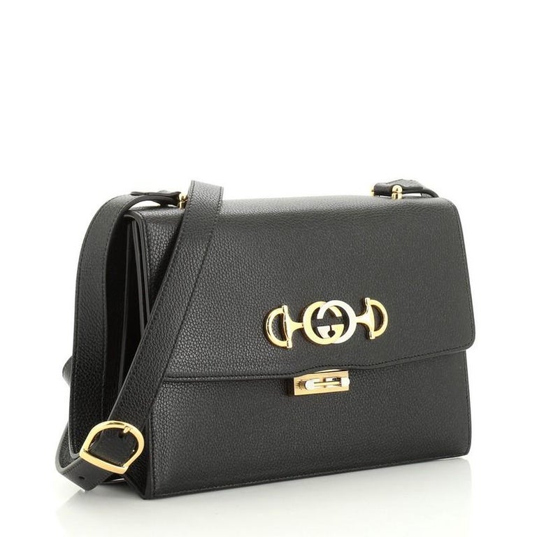 Gucci Zumi Flap Shoulder Bag Leather Small at 1stDibs