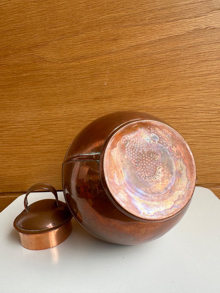 Guernsey Copper Lidded Guernsey Milk Creamer Jug, 19th Century For Sale ...