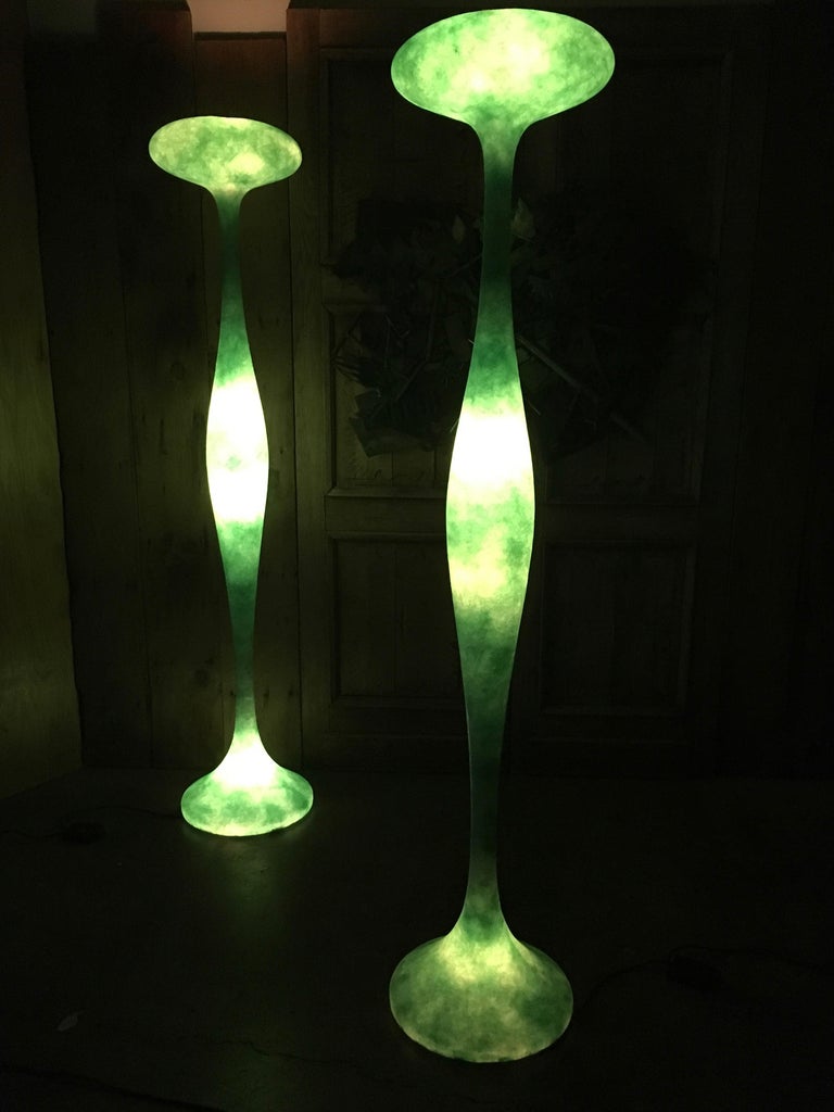 Guglielmo Berchicci ETA Fiberglass Floor Lamps at 1stDibs