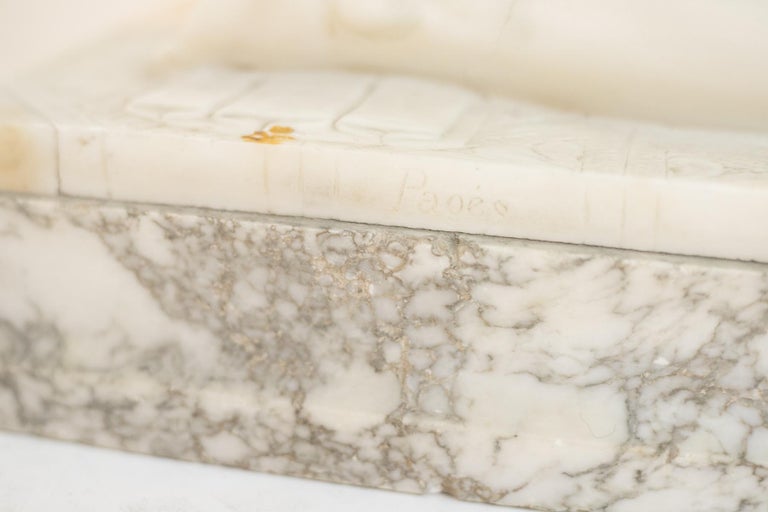 Guglielmo Pugi Art Deco Marble "Snake Charmer", 1910 For Sale at 1stDibs