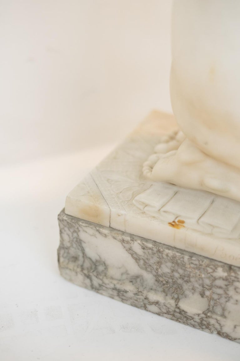 Guglielmo Pugi Art Deco Marble "Snake Charmer", 1910 For Sale at 1stDibs