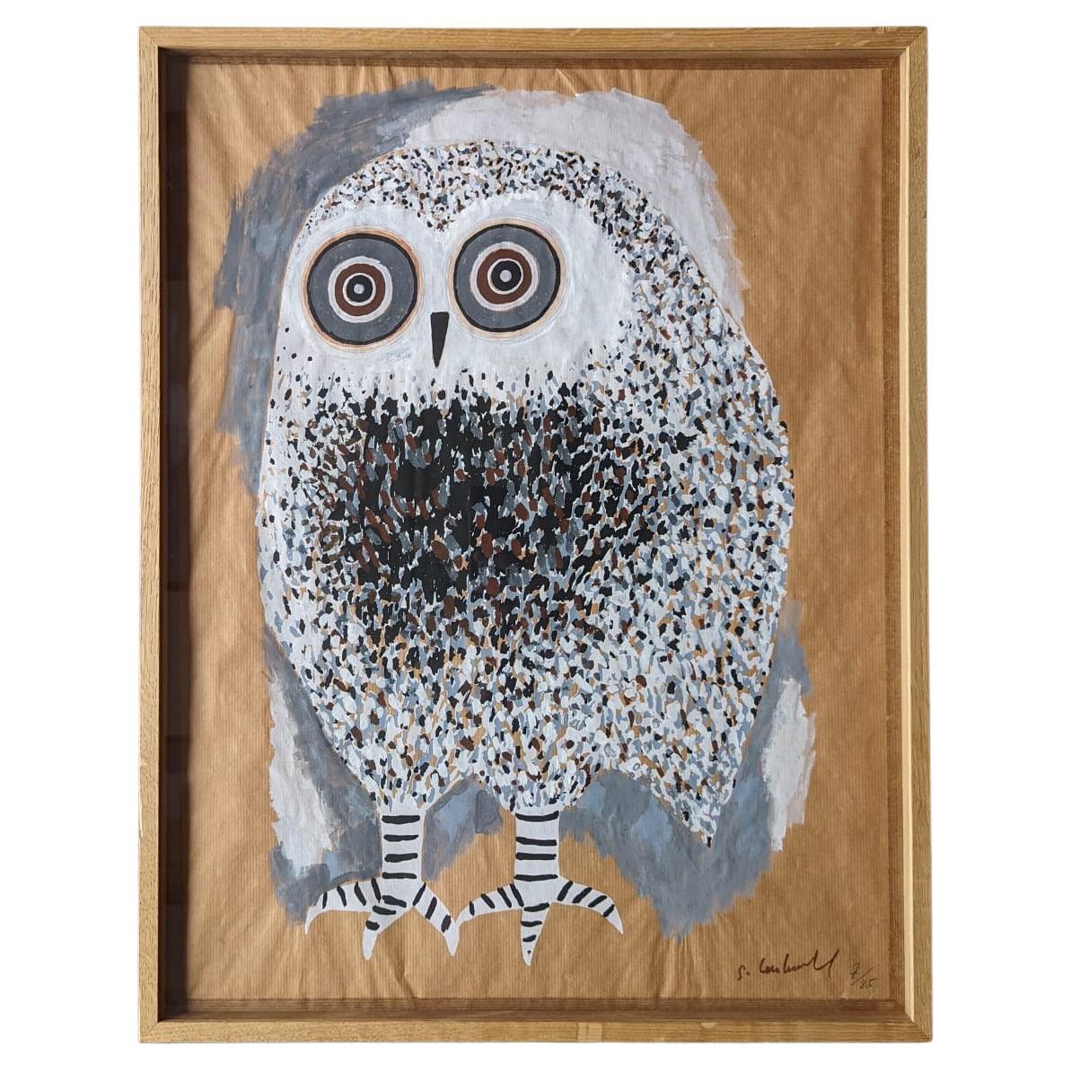 Simone Colombier Abstract Gouache, Bordeaux School, France, 1947 For ...