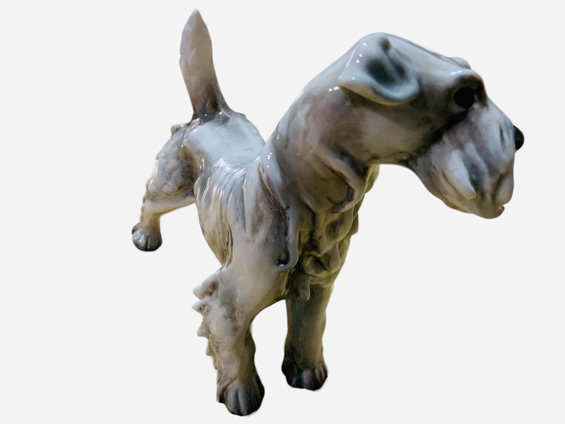 Guido Cacciapuoti Porcelain Figurine Of A Wire Fox Terrier Dog For Sale ...