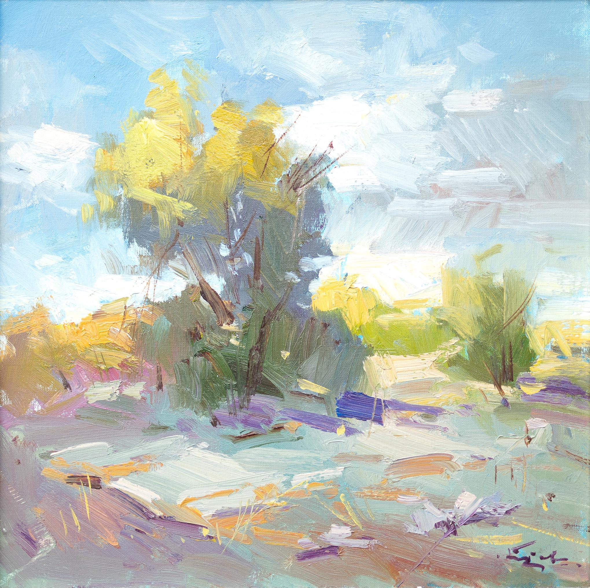 Guido Frick - "In the West" American Impressionist Spring Landscape For ...