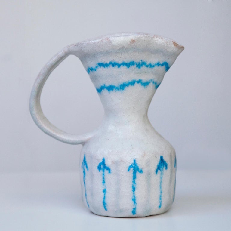 Guido Gambone Stoneware Pitcher Donkey Mark Signature, Italy, 1950s at ...