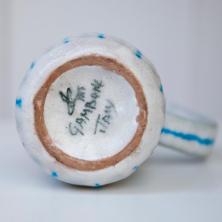 Guido Gambone Stoneware Pitcher Donkey Mark Signature, Italy, 1950s at ...