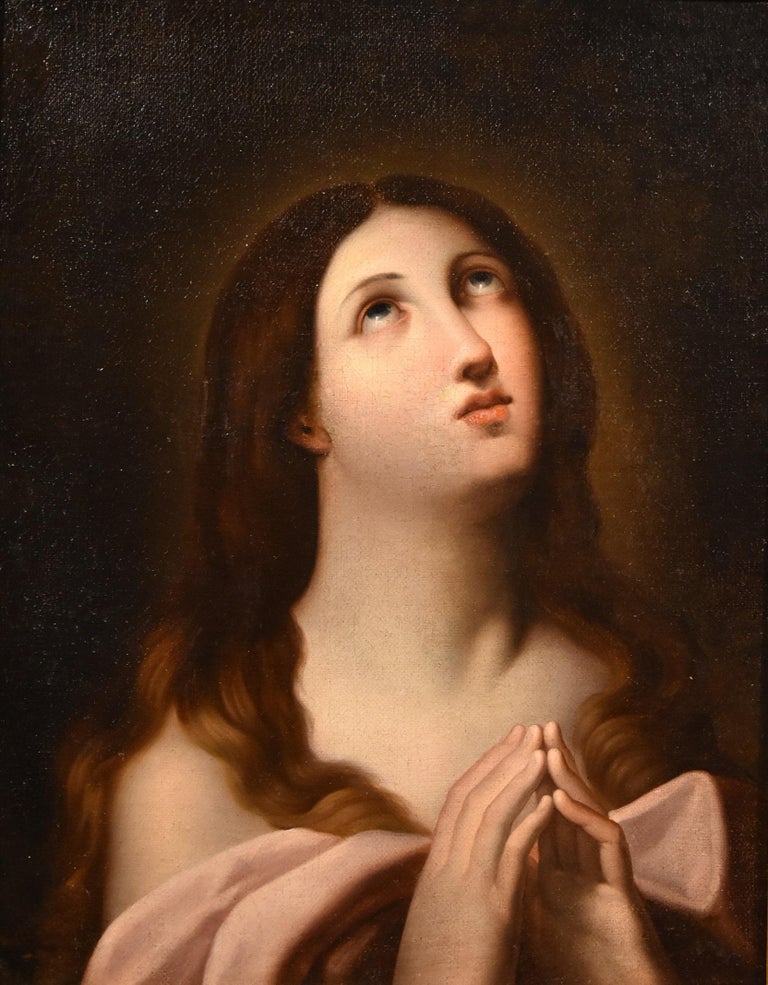 Marie-madeleine French Guido Reni Paint Oil on canvas Old master 18th ...