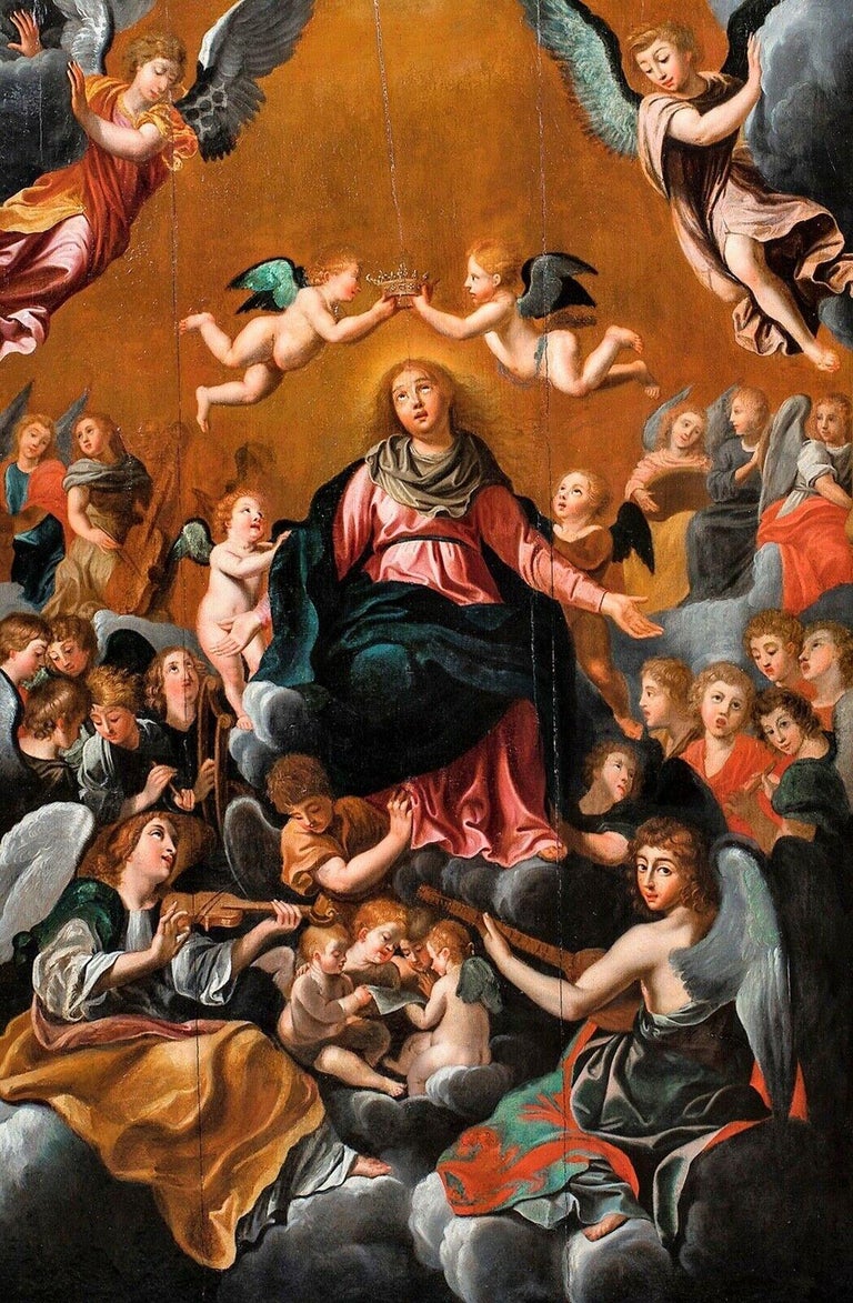 The Coronation Of The Virgin, 17th Century For Sale at 1stDibs