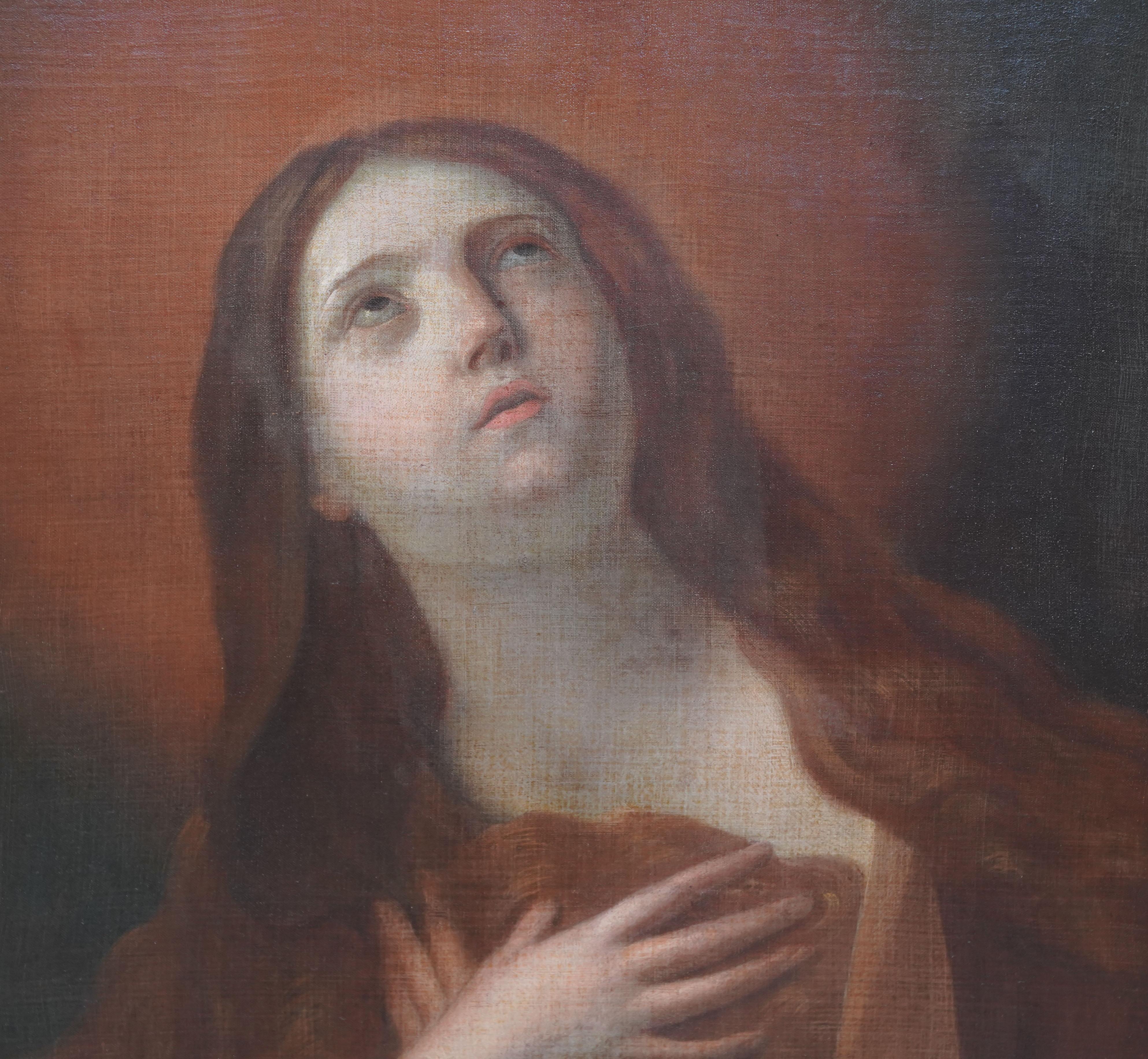 The Penitent Mary Magdalene - Old Master religious art portrait oil painting For Sale at 1stDibs