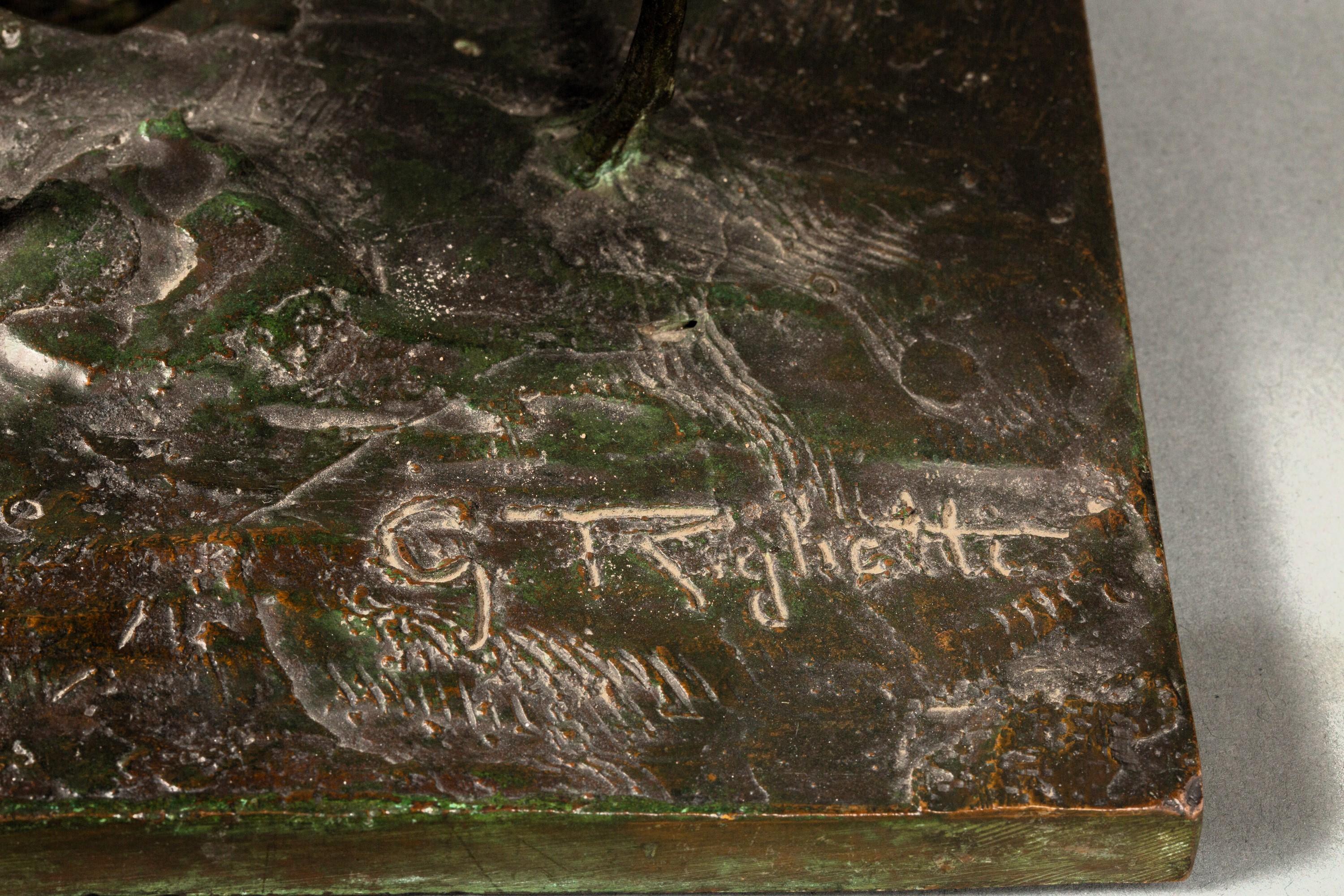 Guido Righetti - Antelope scratching itself. Animal bronze by Guido ...