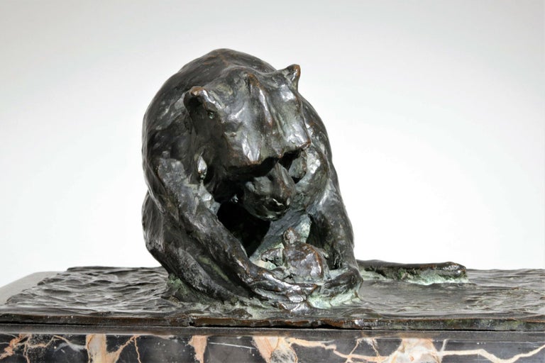 Guido Righetti - Baboon with Turtle For Sale at 1stDibs