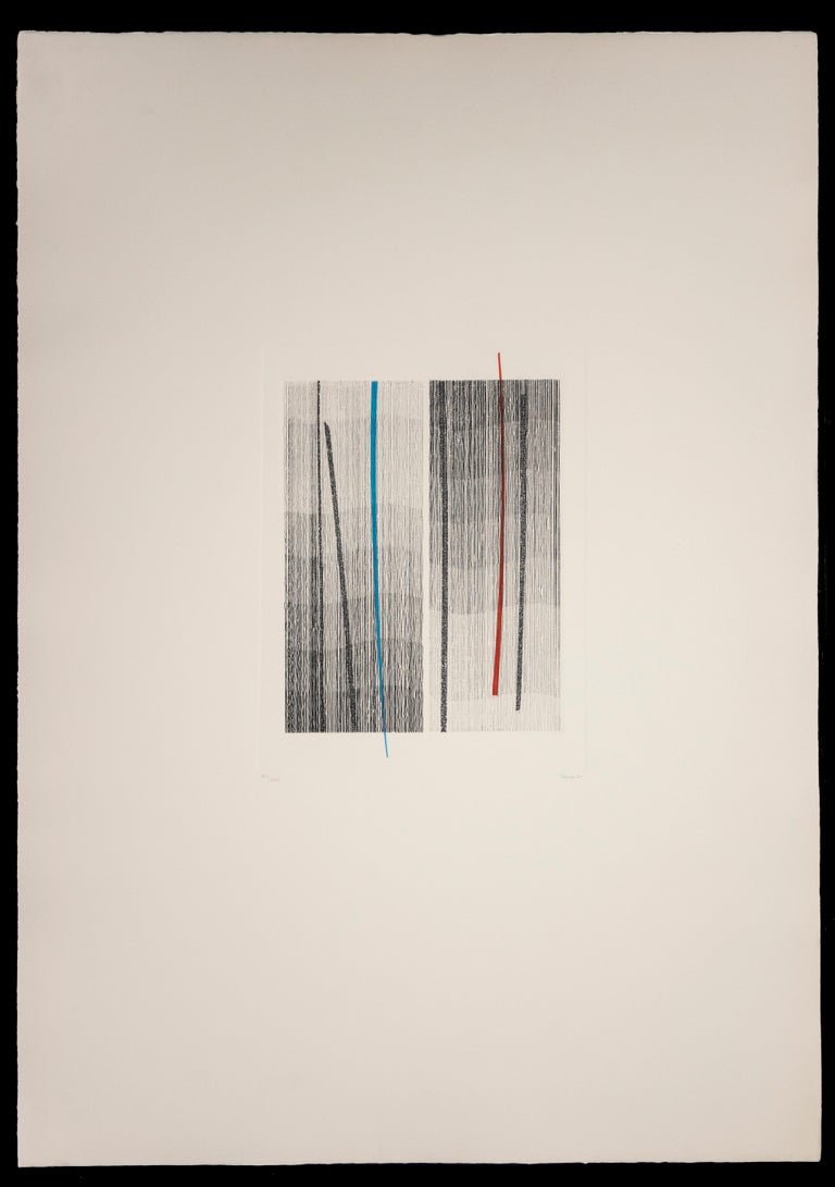 Guido Strazza - Lines - Original Etching by Guido Strazza - 1980 ca ...