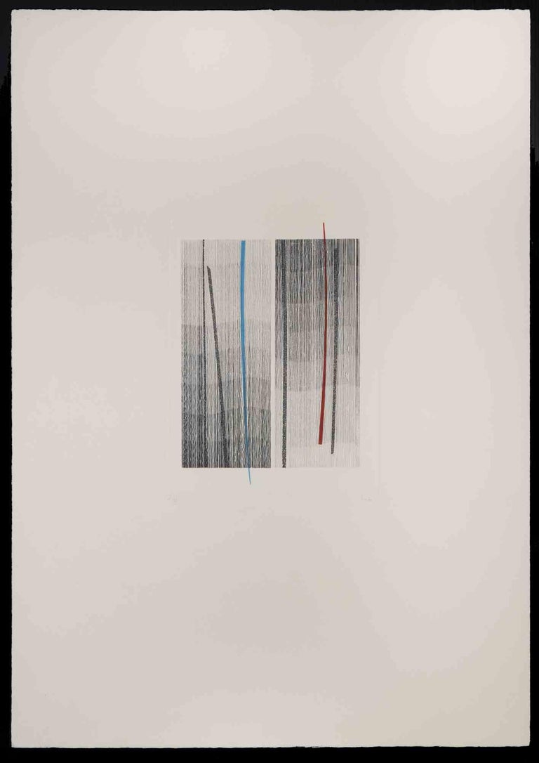 Guido Strazza - Lines - Original Etching by Guido Strazza - 1980 For ...