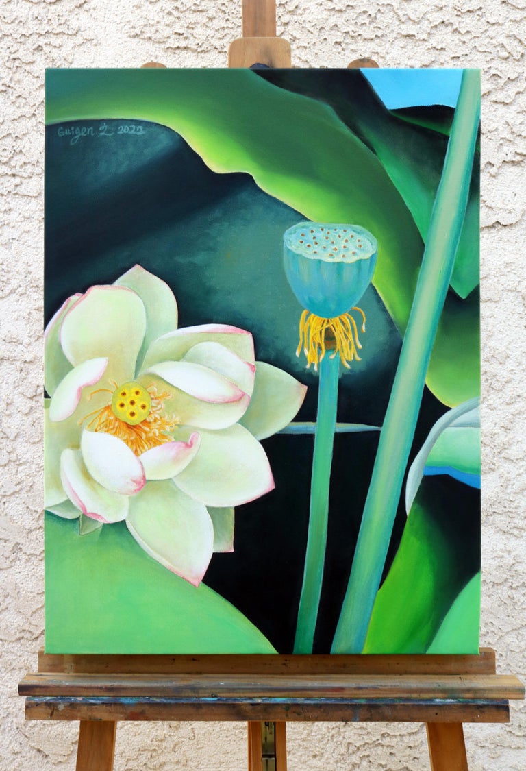 Guigen Zha - The Escaping, Oil Painting For Sale at 1stDibs