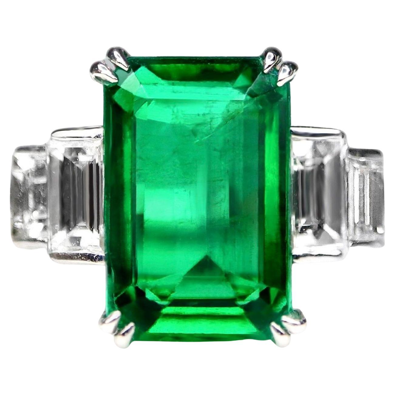 Guild 18K 1.02 Ct Zambia Vibrant Vivid Green Emerald&Diamonds ...