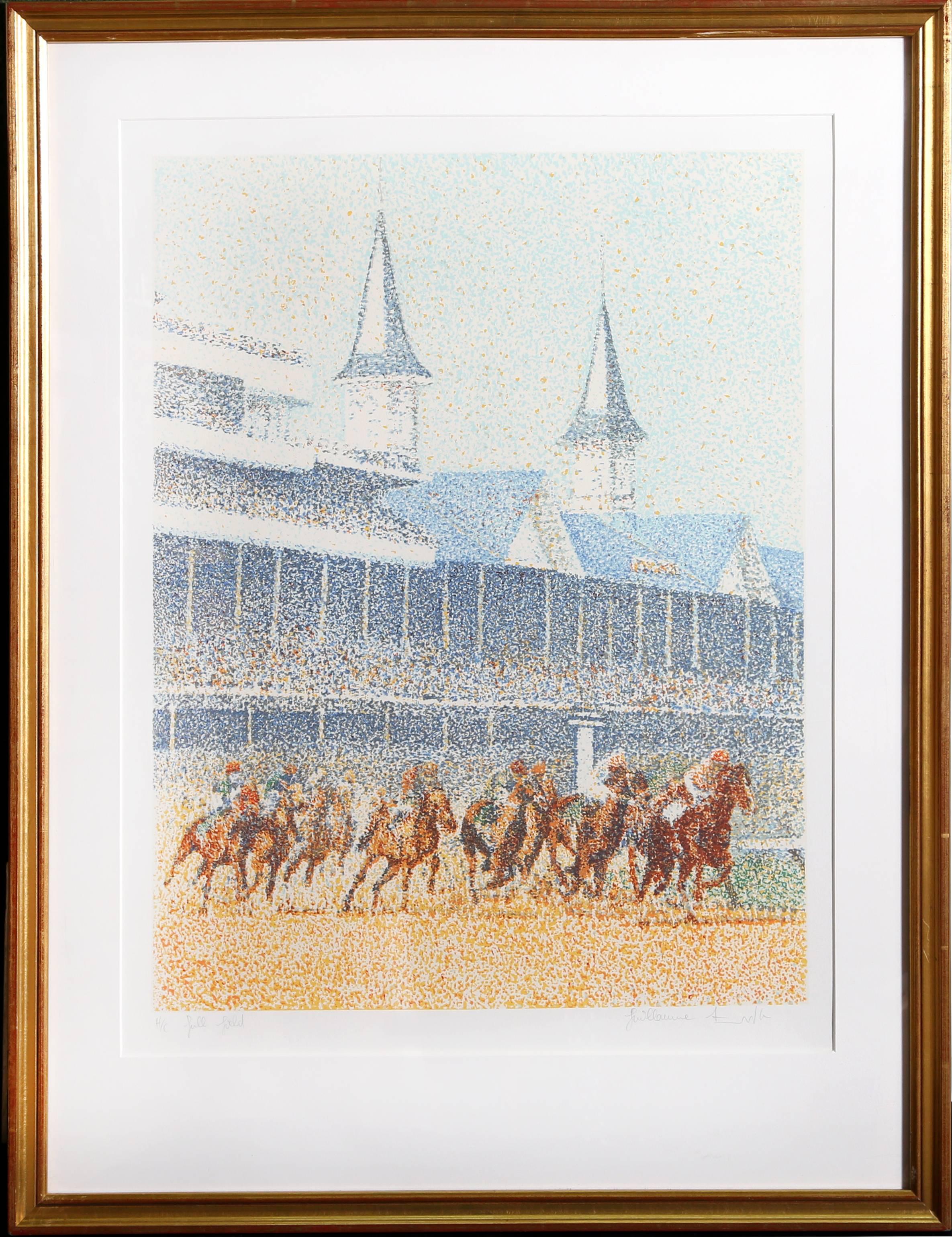 Guillaume Azoulay - "Full Field" Churchill Downs Horse Race Serigraph ...