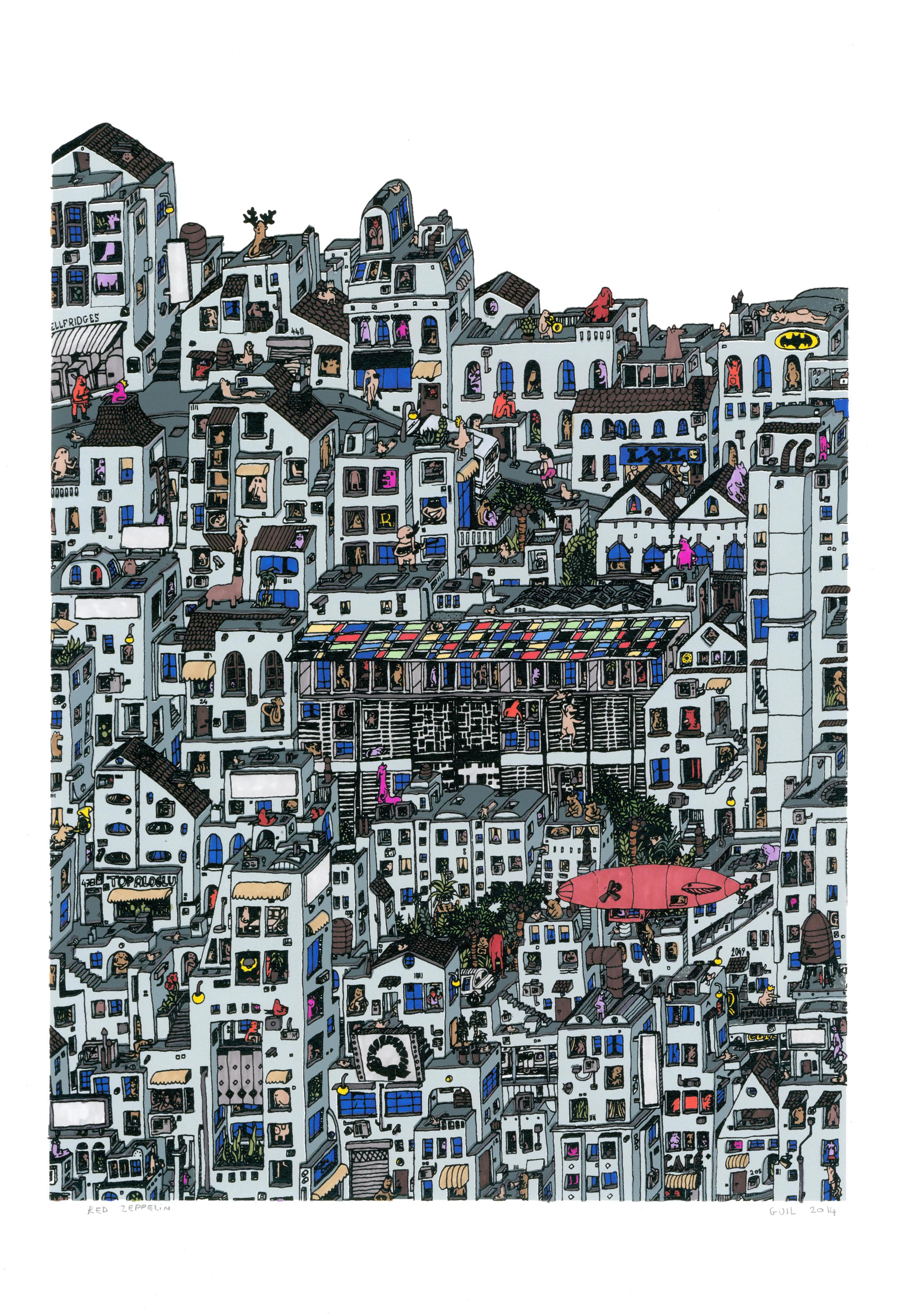 Shepard Fairey - Shepard Fairey Led Zeppelin screen-print at 1stDibs
