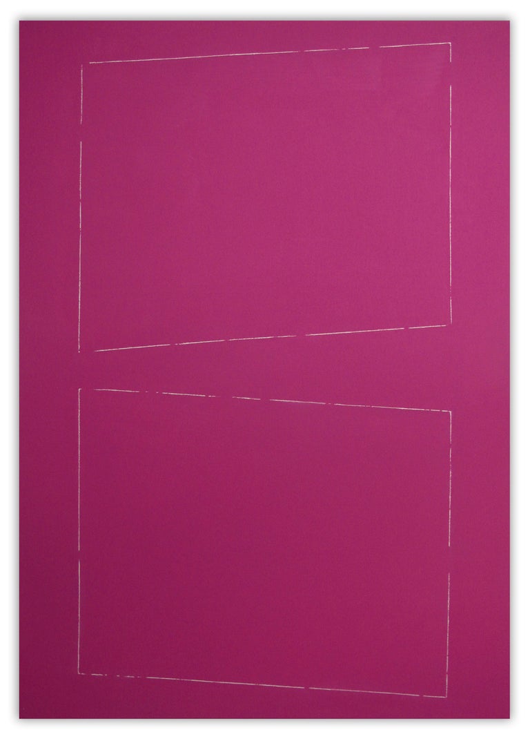 Guillaume Moschini – Mono Rose – Serie Juillet 01 (Abstrakte Malerei ...