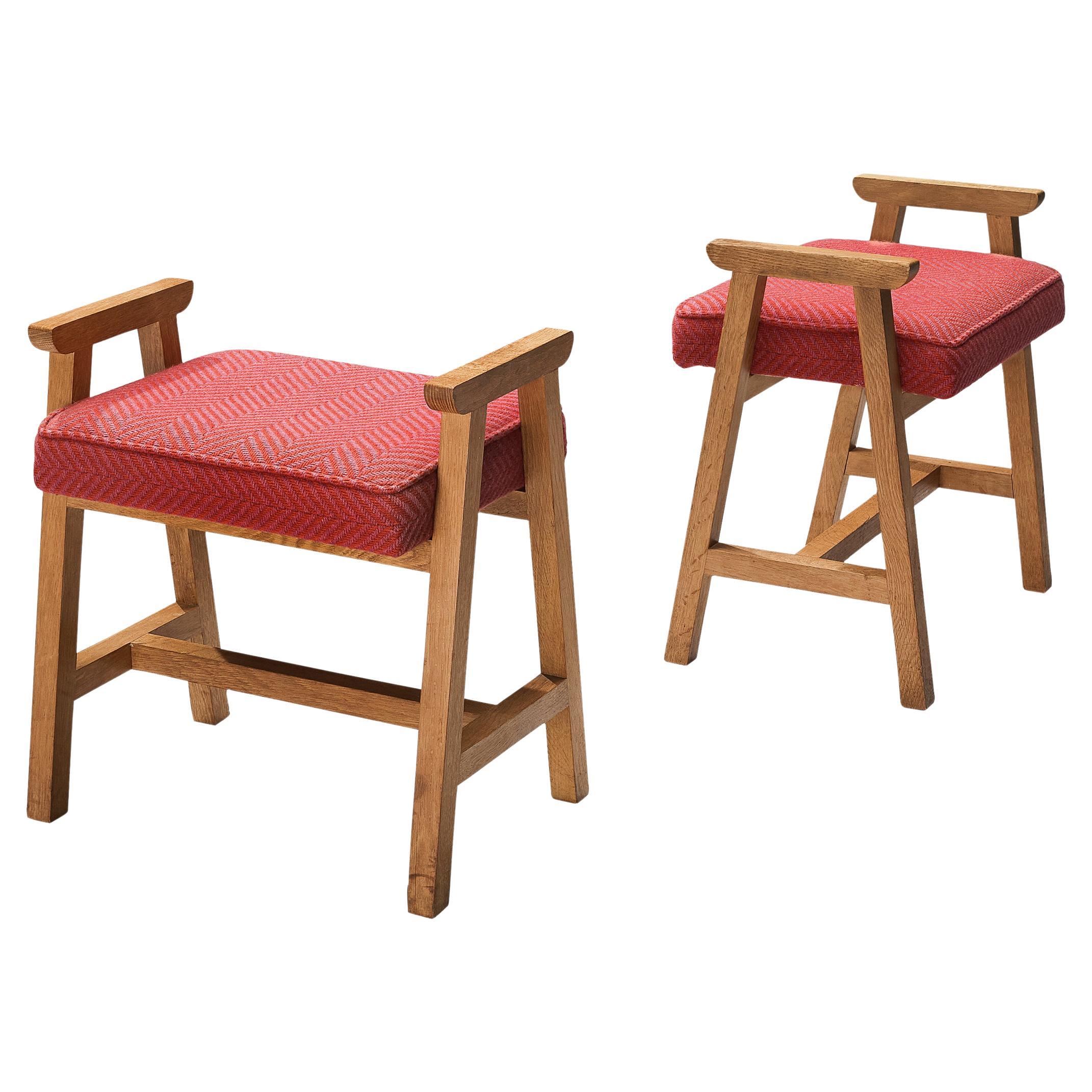 SITS Furniture Square Orange Fabric Small Stools, Set of 10 For Sale at ...