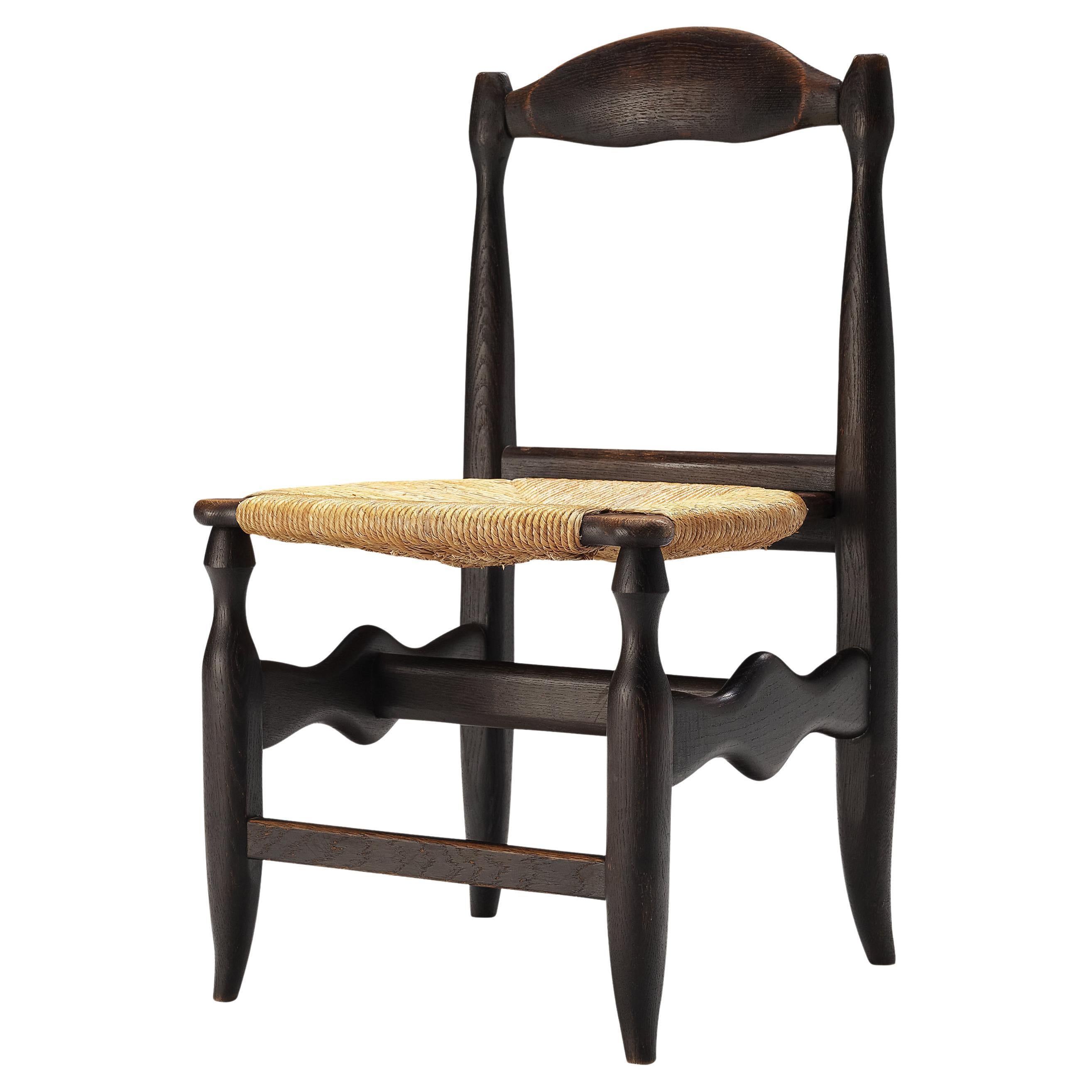 Guillerme and Chambron 'Thibault' Dining Chair in Oak and Papercord For ...