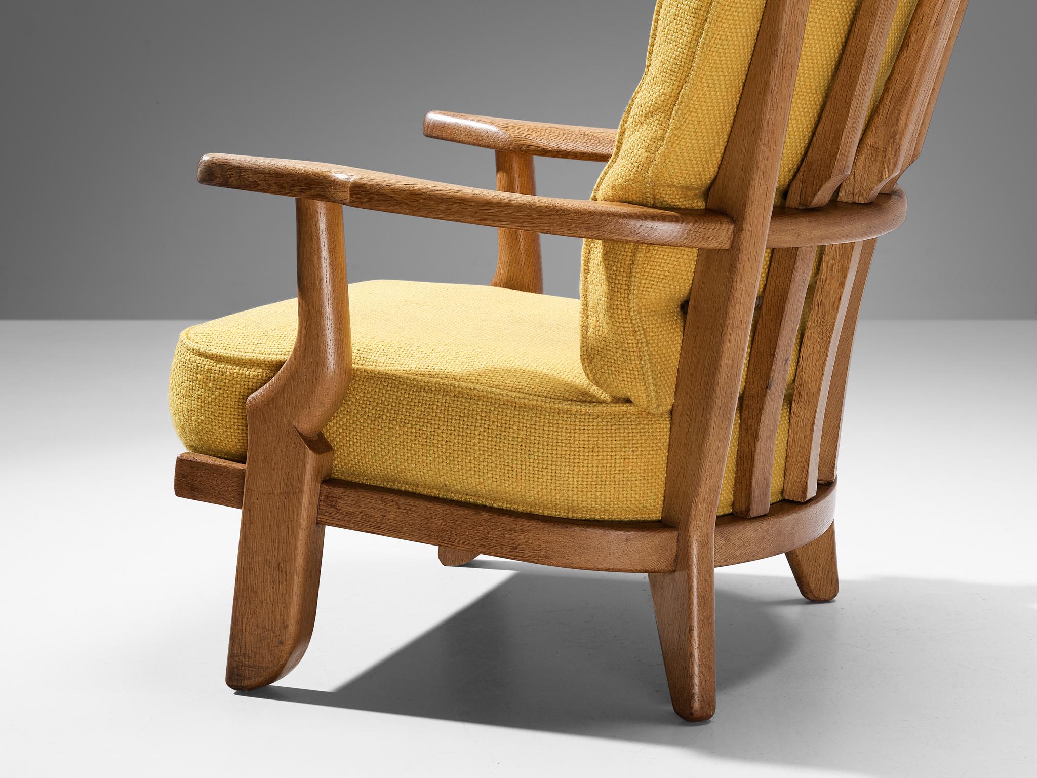 Guillerme and Chambron 'Grand Repos' Lounge Chair in Oak For Sale at ...