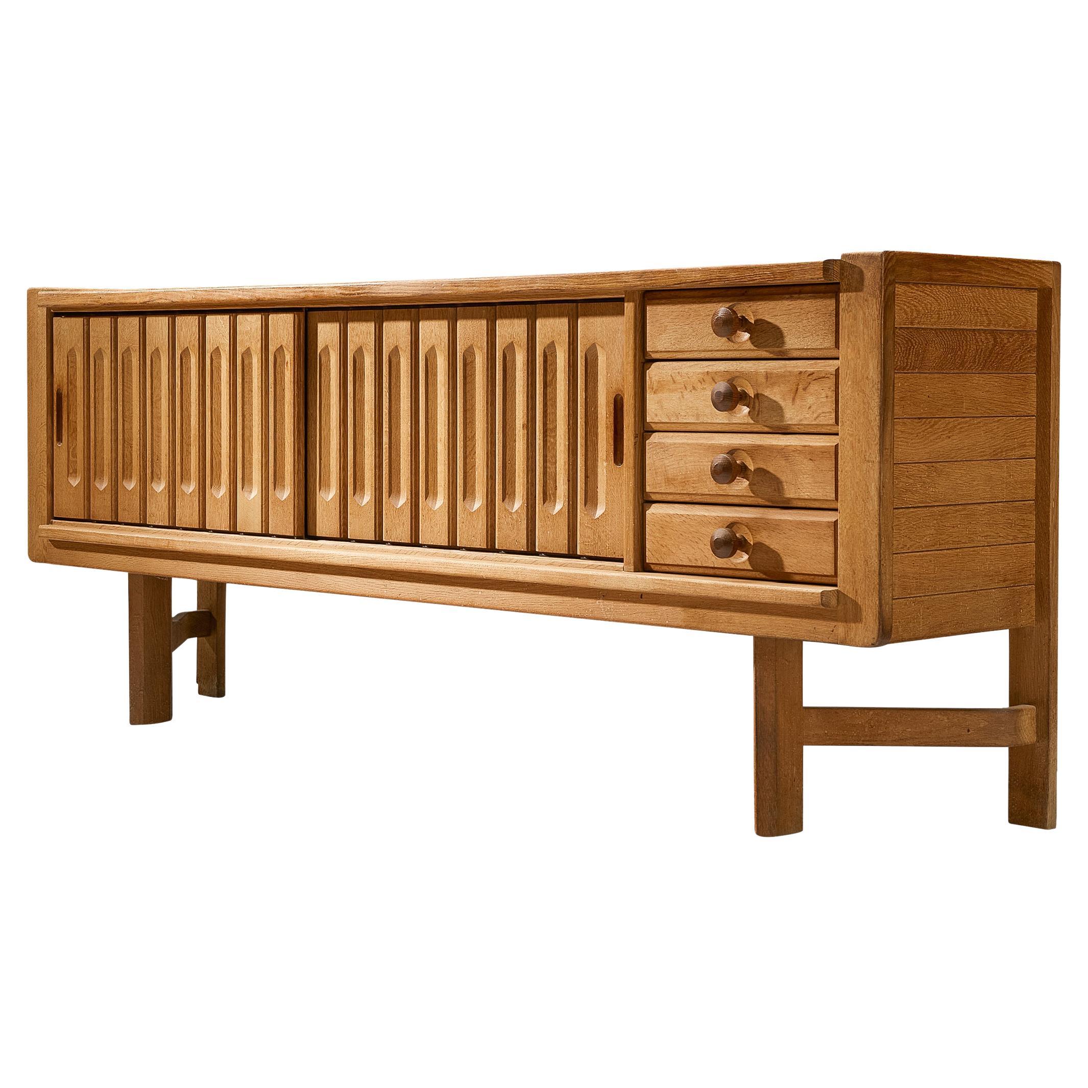 Guillerme and Chambron Sideboard in Oak For Sale at 1stDibs