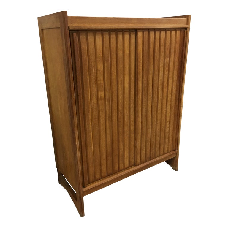Guillerme et Chambron, Rare Small Oak Storage Unit, "Edition Votre ...