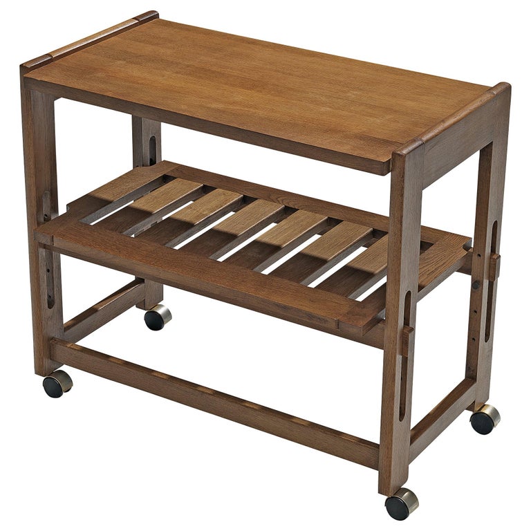 Guillerme et Chambron Serving Trolley in Oak at 1stDibs
