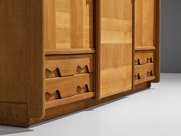 Guillerme et Chambron Wardrobe in Oak at 1stDibs