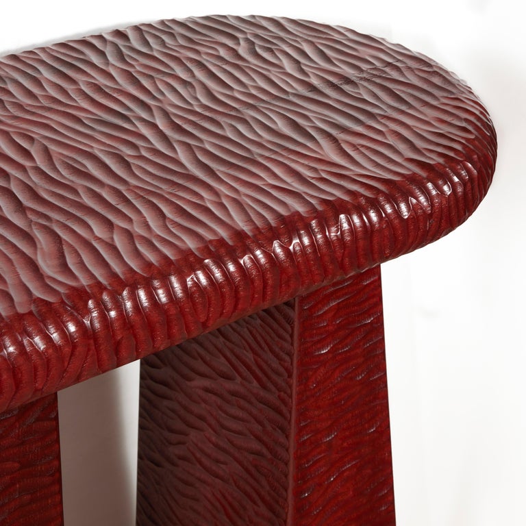 Guimauve Console Gouged by Hand Designed by Laura Gonzalez For Sale at ...