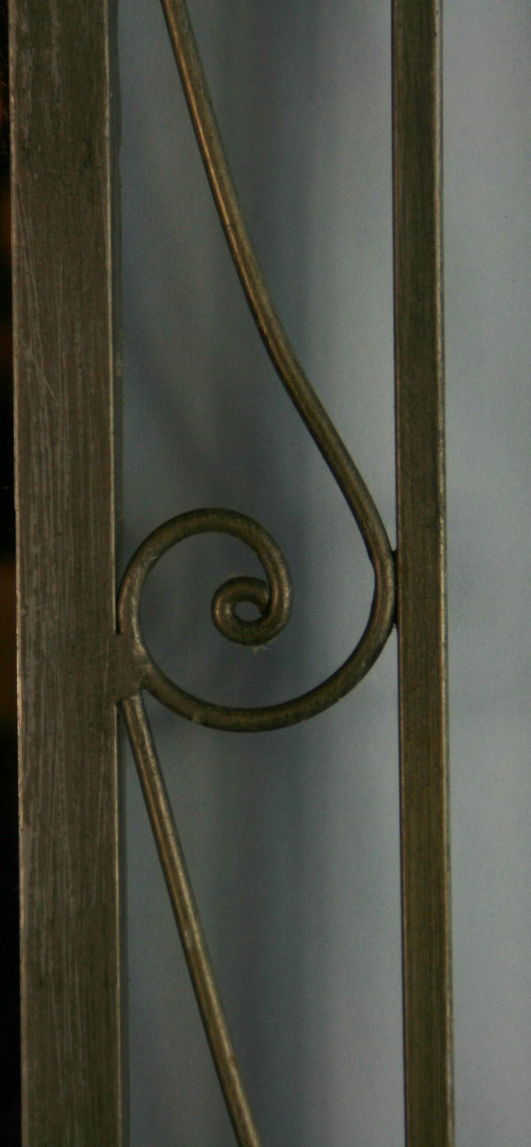 Gun Metal Scrolled Mirror For Sale at 1stDibs | gun metal mirror