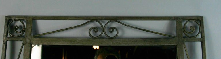Gun Metal Scrolled Mirror For Sale at 1stDibs | gun metal mirror