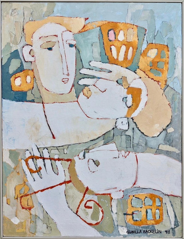Gunilla Backelin - 1998 Contemporary Figurative Art Swedish Oil ...