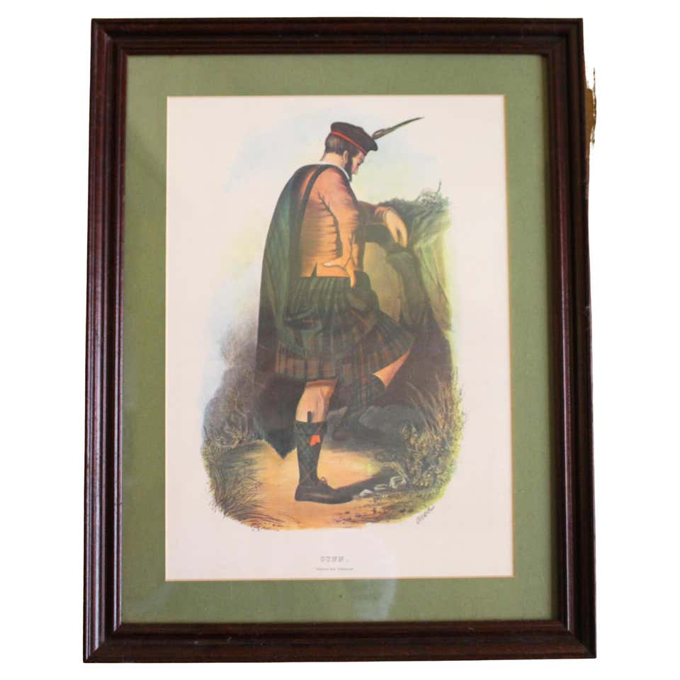 Circa 1950 Gunn Clan And Tartan Color Lithograph From Clans Of Scottish Highlands At 1stdibs