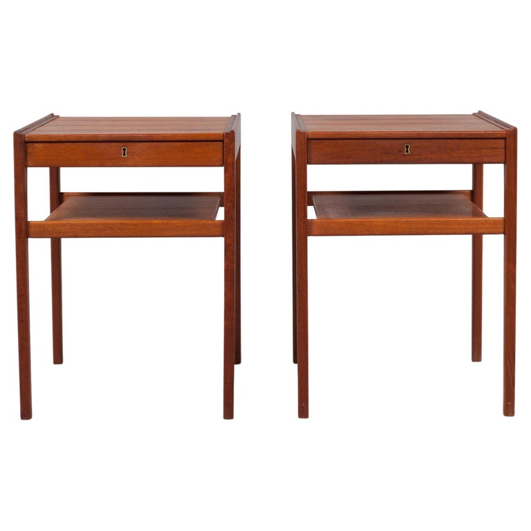 Gunnar Myrstrand 2 Bedside / Side Tables Model Dixi by Tingströms in Sweden 1960 For Sale at 1stDibs
